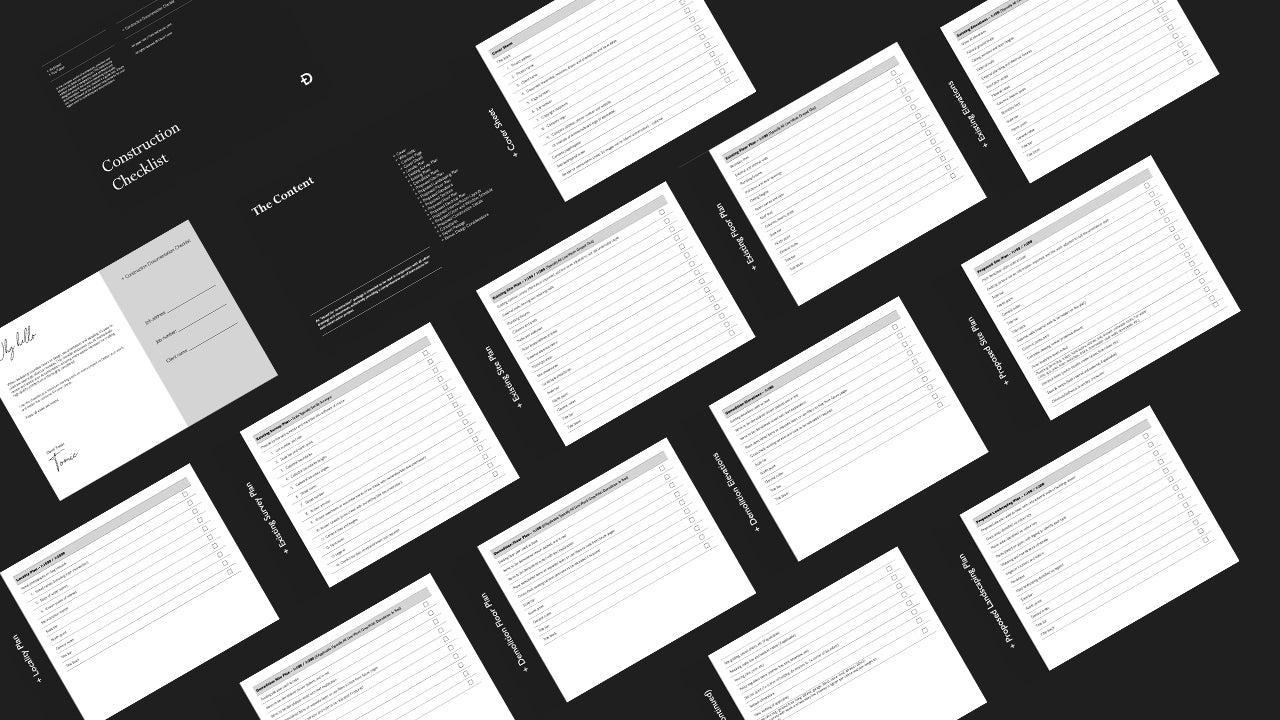 Construction Drawings Checklist – David Tomic